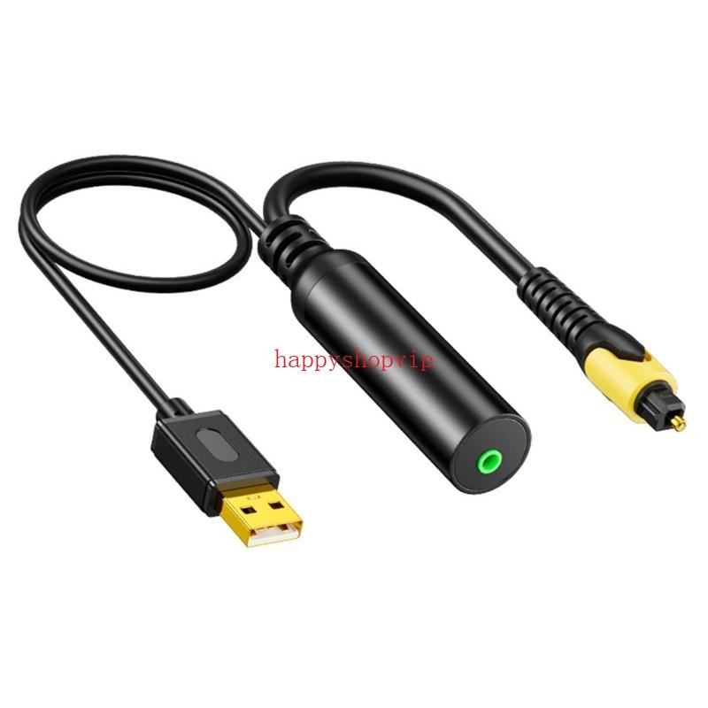 HSV Digital Sound Analog Optical Cable 3 5mm to USB Converter Adapter ...