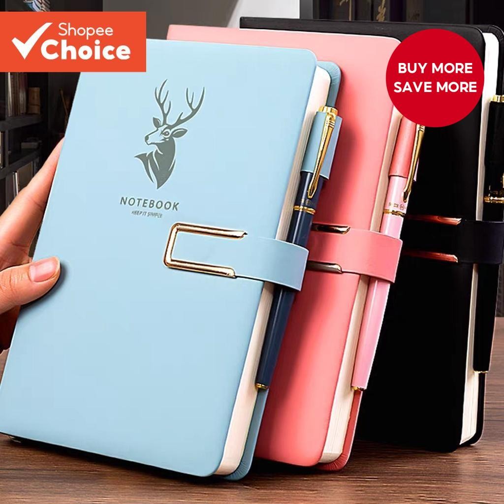 A5 Soft Leather Notebook, 160/360 Pages Retro Agenda Notebook for Desk ...