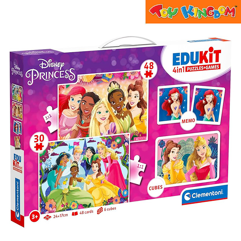 Clementoni Disney Princess Edukit 4in1 Puzzle & Game | Shopee Philippines