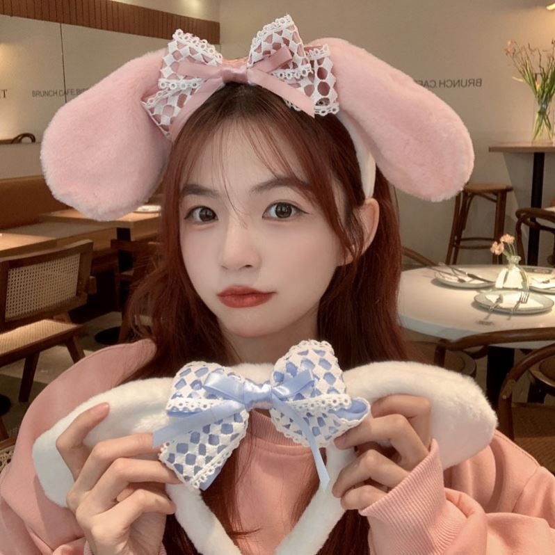 Cute Pink Rabbit Headband Funny and Novel Cute Grabbing Bangs Pulling ...