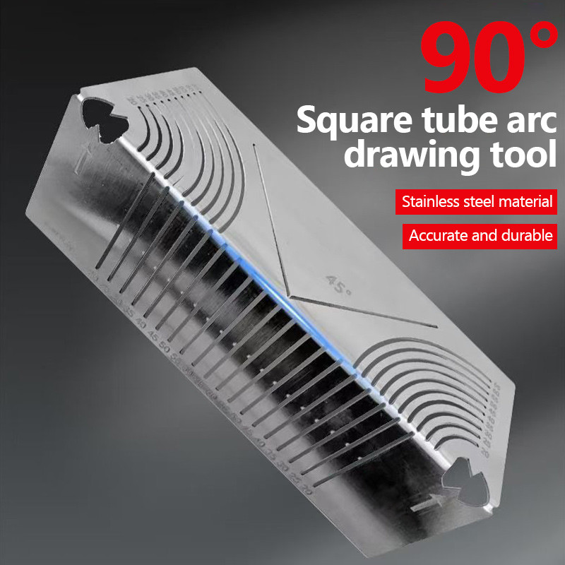 Multifunctional Line Drawing Ruler Anti Rust Caliper 90 Degree Arc ...