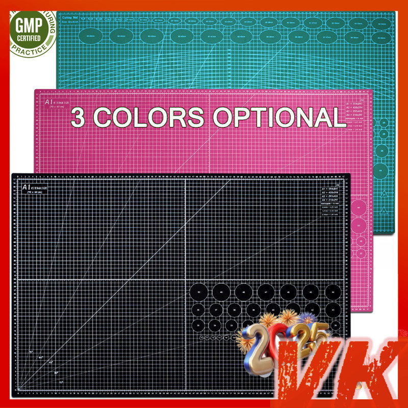 VK Cutting Mat PVC Cut Pad Patchwork A1 A2 A3 Tools Manual Double-sided Self-healing Cutting ...