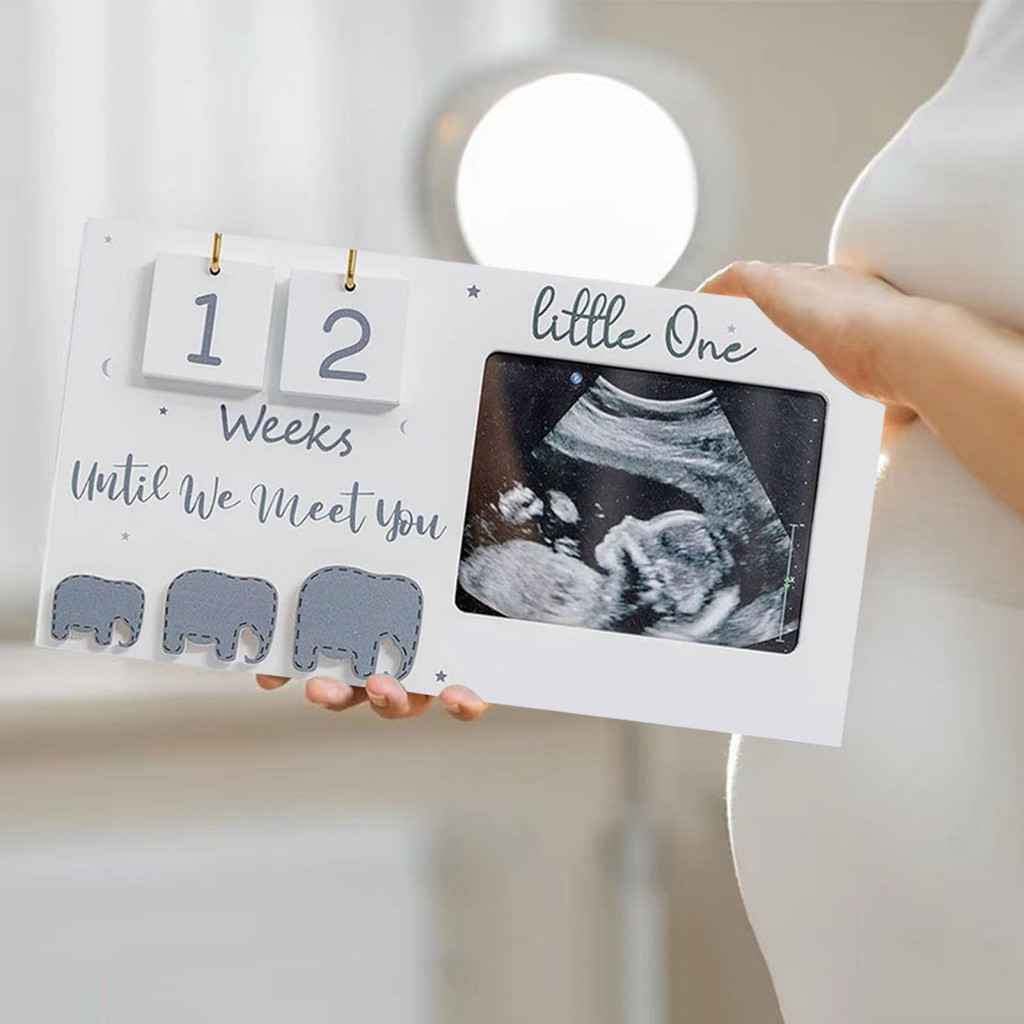 Wooden Photo Frame Nursery Decor Baby Ultrasound Photo Frame Wooden ...