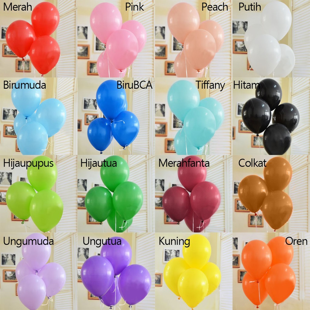 Mystyle DOFF LATEX BALLOONS 12 INCH MIN 10 PC BIRTHDAY PARTY BALLOONS ...