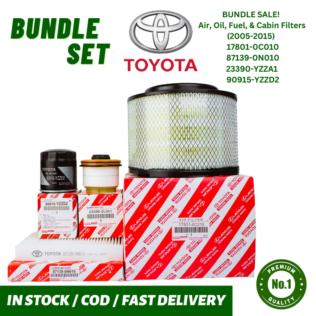Air, Oil, Fuel, & Cabin Filters For TOYOTA FORTUNER / HILUX / INNOVA ...