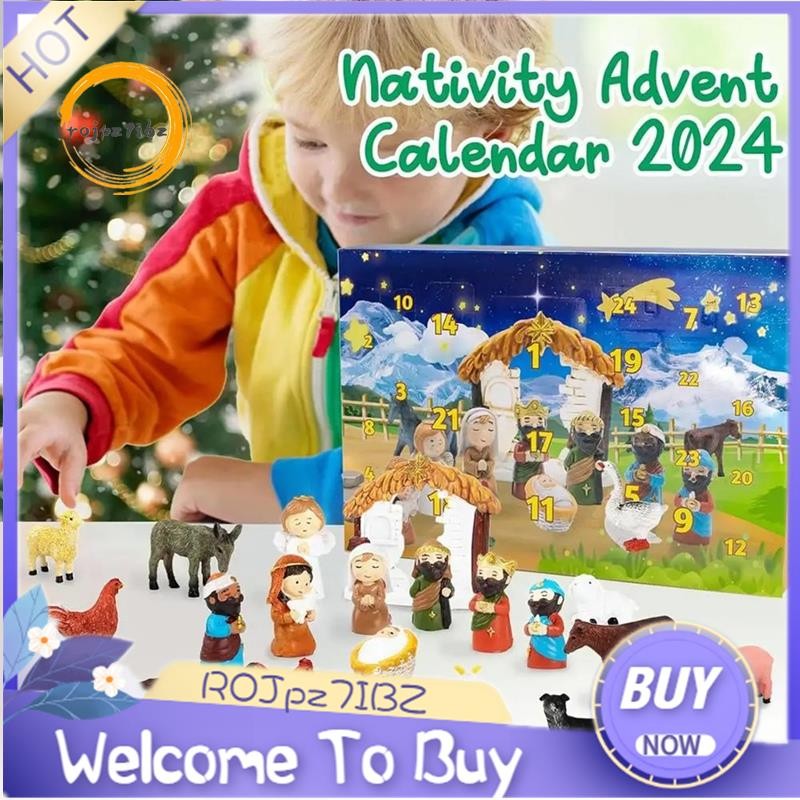 Christian Advents Calendar Religious Nativity Scene Calendar Nativity ...