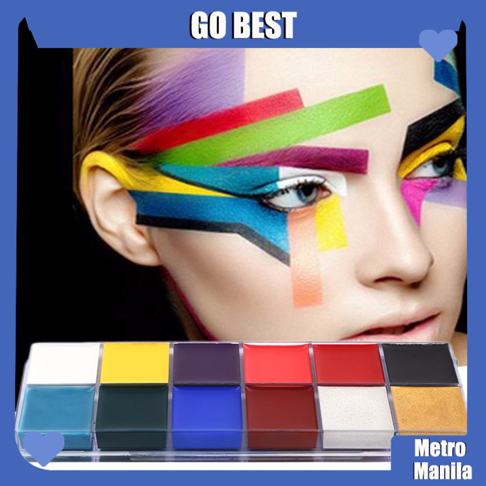 12 colors Face Body Paint Set Professional Makeup Palette Safe ...