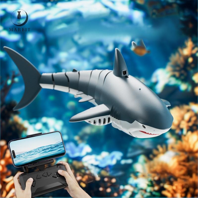 Marbit 2.4G Remote Control Shark Toy With 4K HD Camera Smart Rc Shark ...
