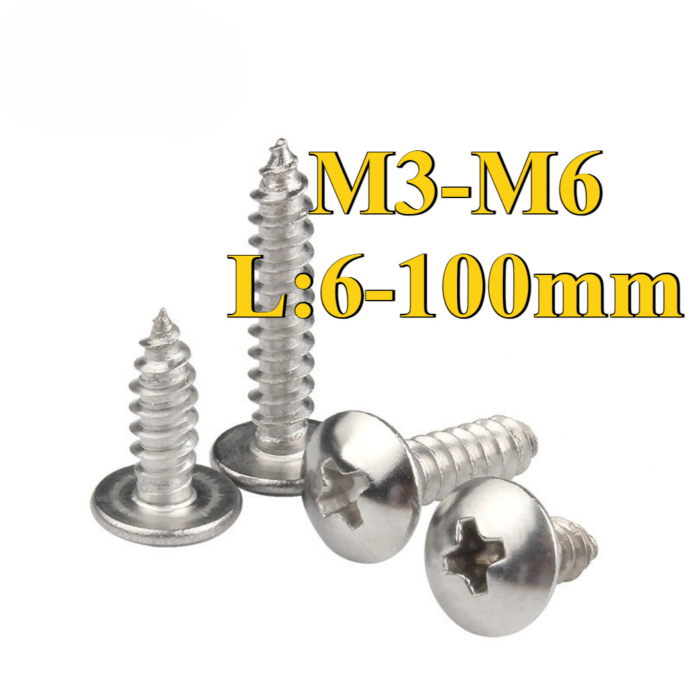 SUS316 Round head stainless wood screw self tapping screws/turnilyo ...