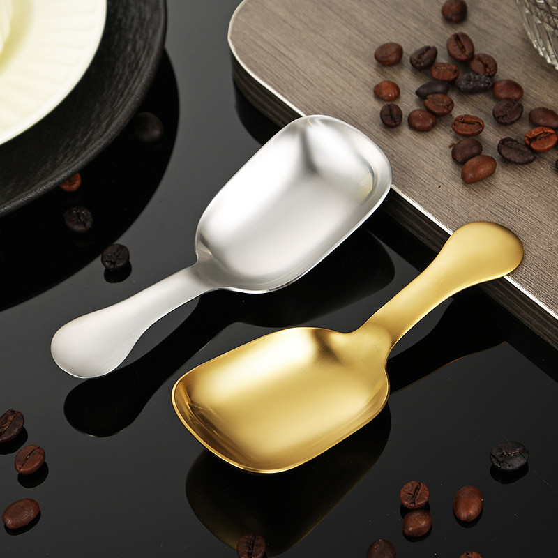 Oukeai304 Stainless Steel Teaspoon Coffee Bean Spoon 18/10 Short Handle ...