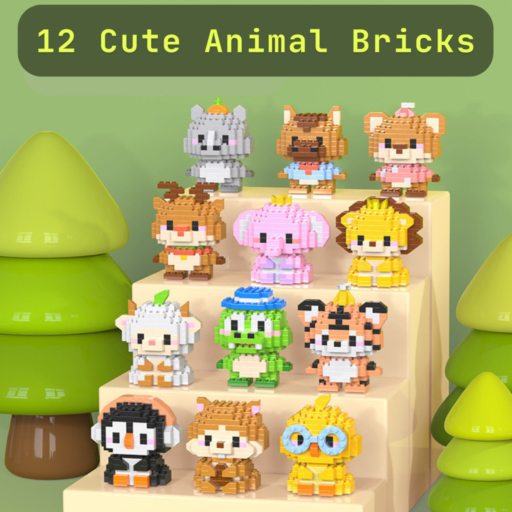 Lele Brother Building Block Nano Bricks Cute Animal design Binatang Haiwan Comel Toys Creative ...