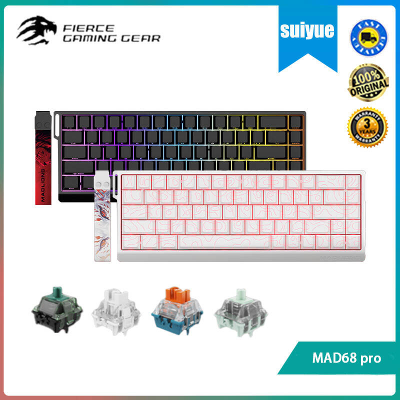 MADCATZ MAD68 pro Esports Magnetic Axis Keyboard 61/68 Key Mad60 Gaming ...