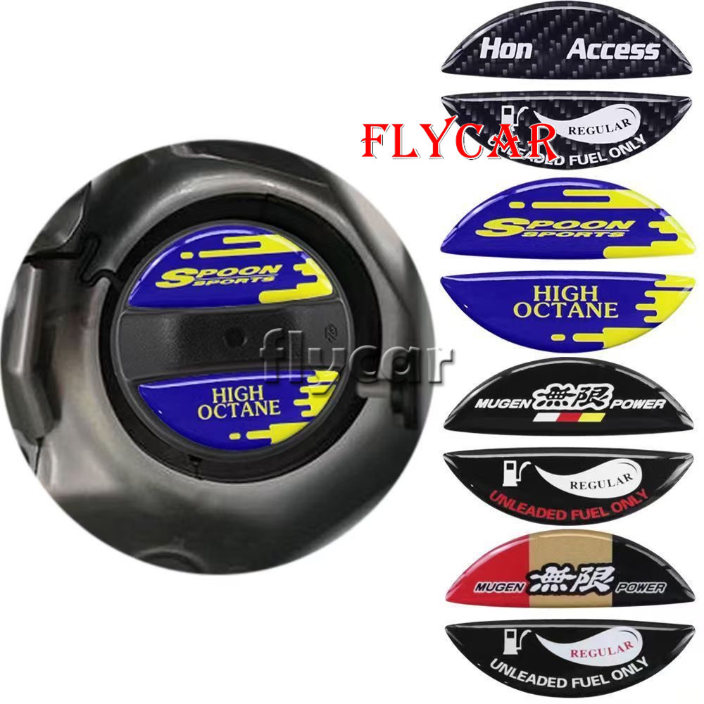 JDM Style Fuel Tank Cap Cover Decorative Stickers Spoon Mugen Racing ...