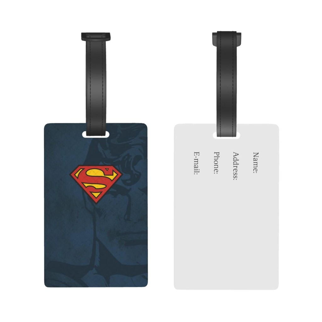 DC Superman Luggage Tags Assorted Travel Suitcase Labels Business ID ...