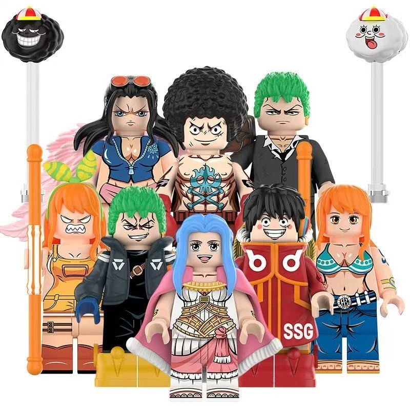 Anime One Piece Action Figure Monkey D Luffy Roronoa Zoro Nefertari D ...