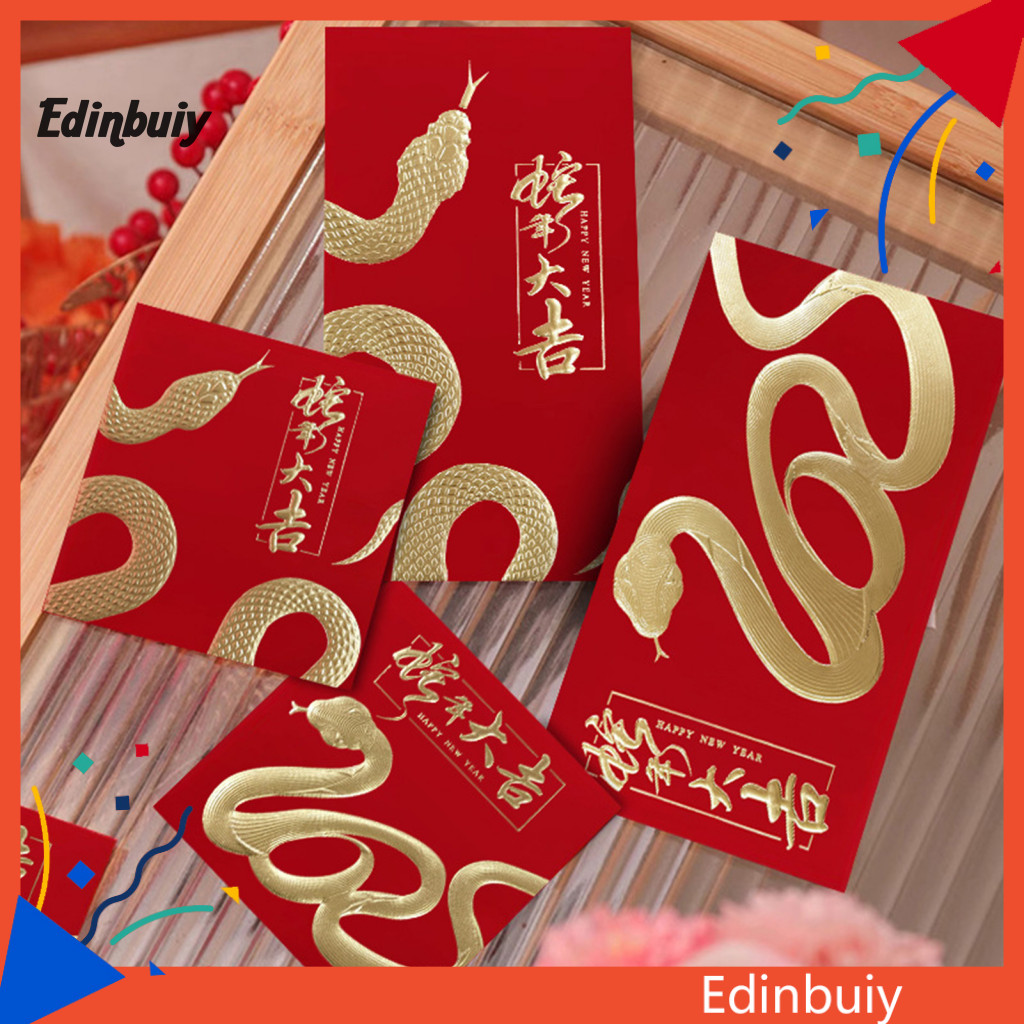 EDI Commemorative Red Envelope Chinese Zodiac Snake Envelope 2025 Year ...