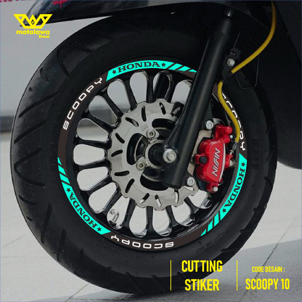 Scoopy R12 2020 2021 2022 2023 Motorcycle Rim Rim Cutting Stickers ...