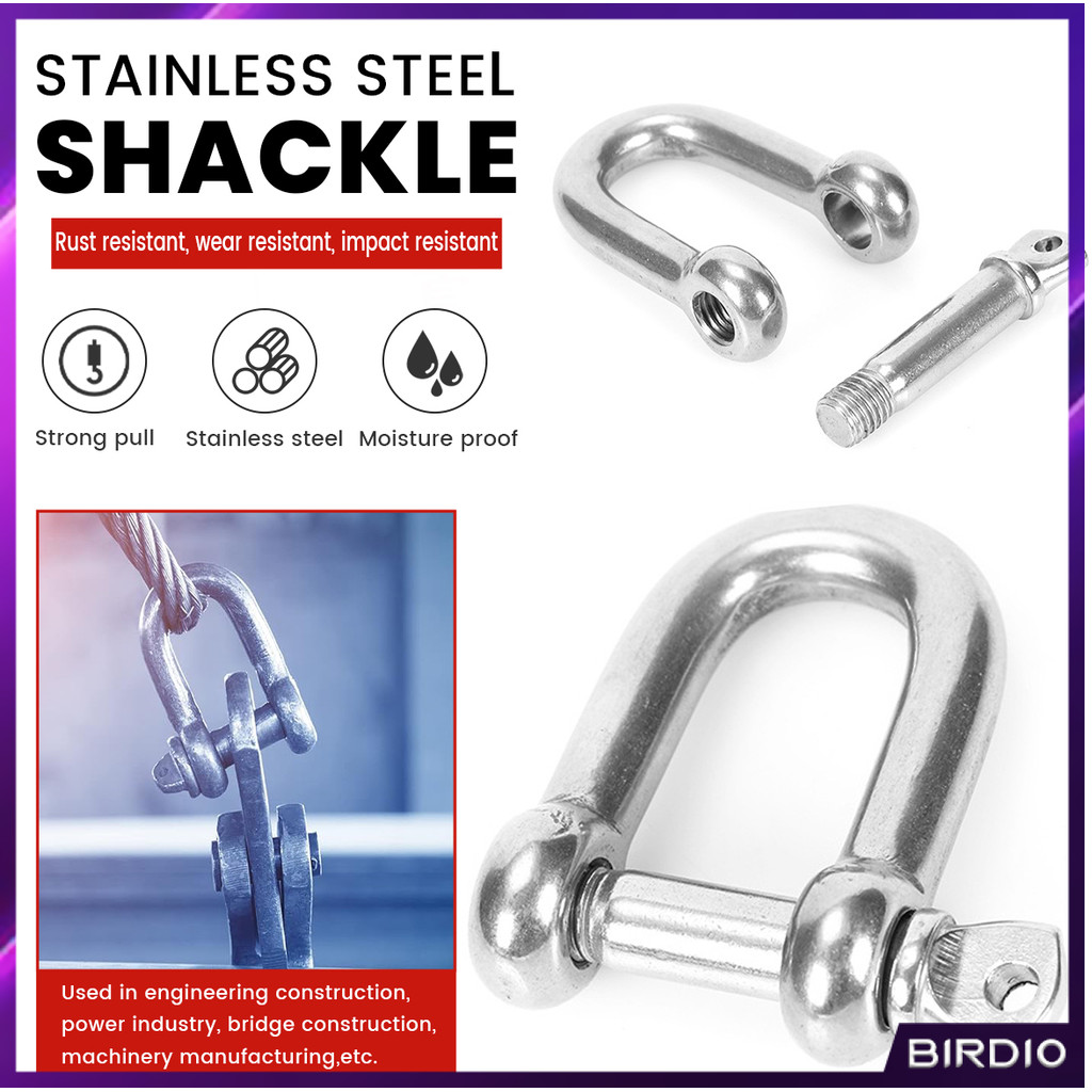 BDio D-Type/U-Shaped Shackle Buckle D Ring Lock Bow Shackle Wire Rope ...