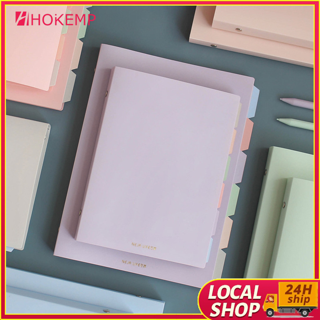 A5/B5 Soft Pastel Color Binder Notebook – Refillable with Free ...
