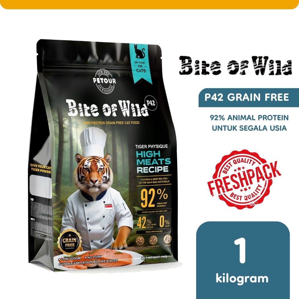 Bite of Wild P42 Grain Free Dry Cat Food Raw Boost Kibbles 1kg | Shopee ...