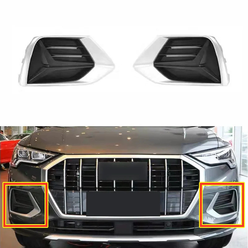 Car Left Front Bumper Fog Lamp Grille Guard Suitable for Audi Q3 2019 ...