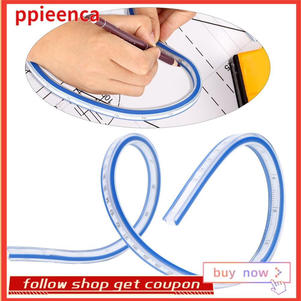 Ppieenca Flexible Tracing Ruler Curve Plastic Scale Soft Measuring Tool ...
