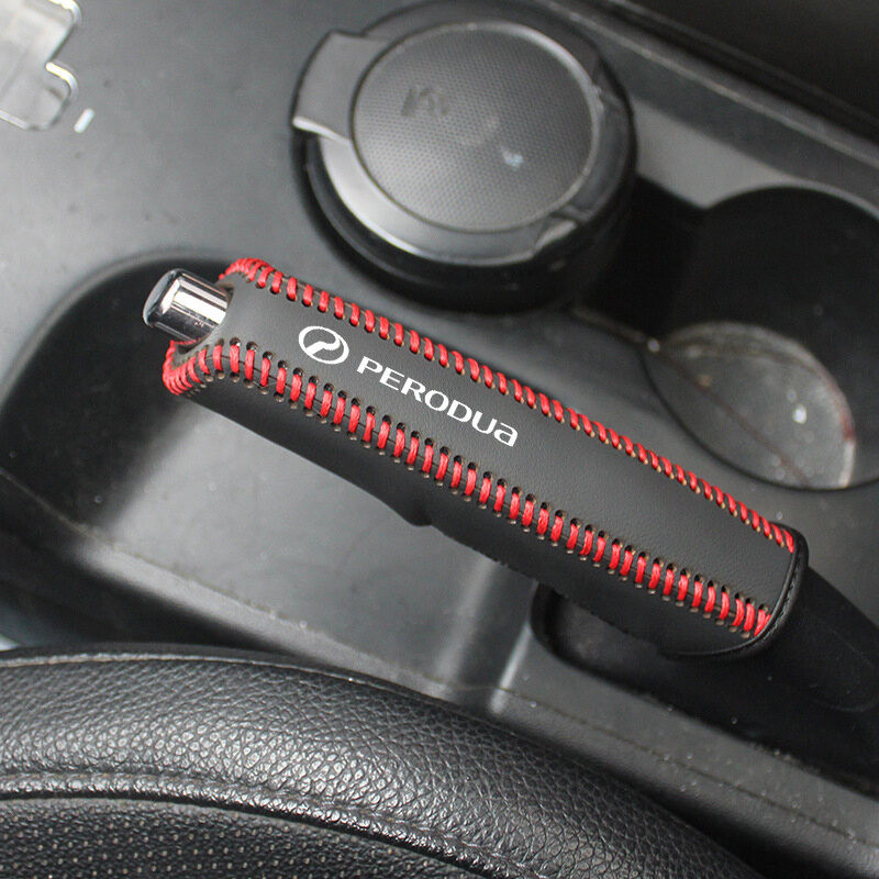 Universal Leather Car Handbrake Hand Brake Cover Protective Case For ...
