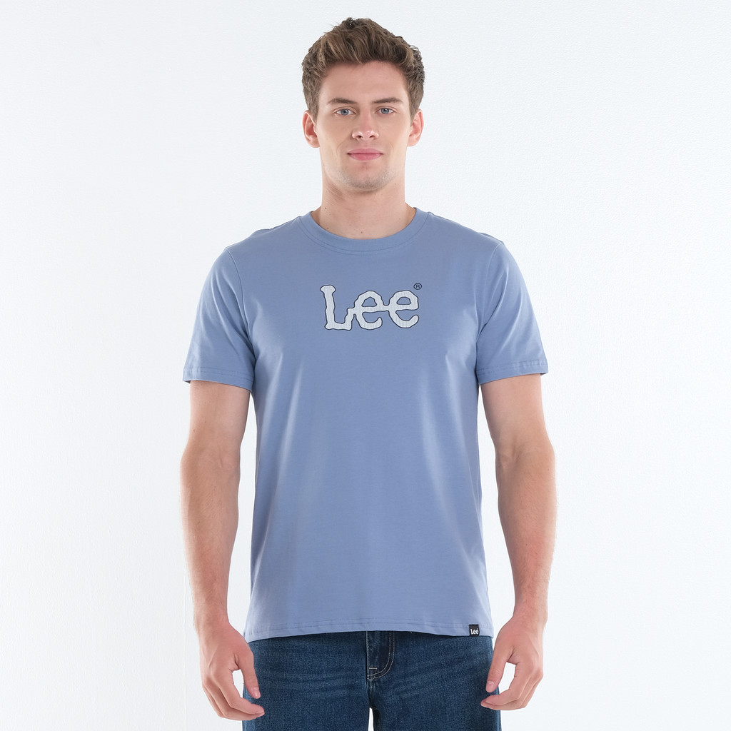 Lee Logo T-Shirt for Men in Elemental Blue | Shopee Philippines