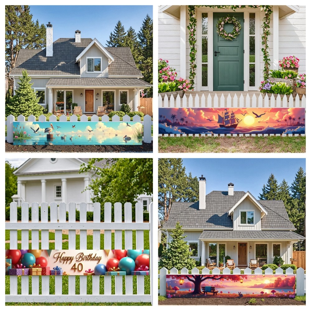 4 Kinds Scenic Nature Autumn Backdrop Banner for Photo Booth Wall ...