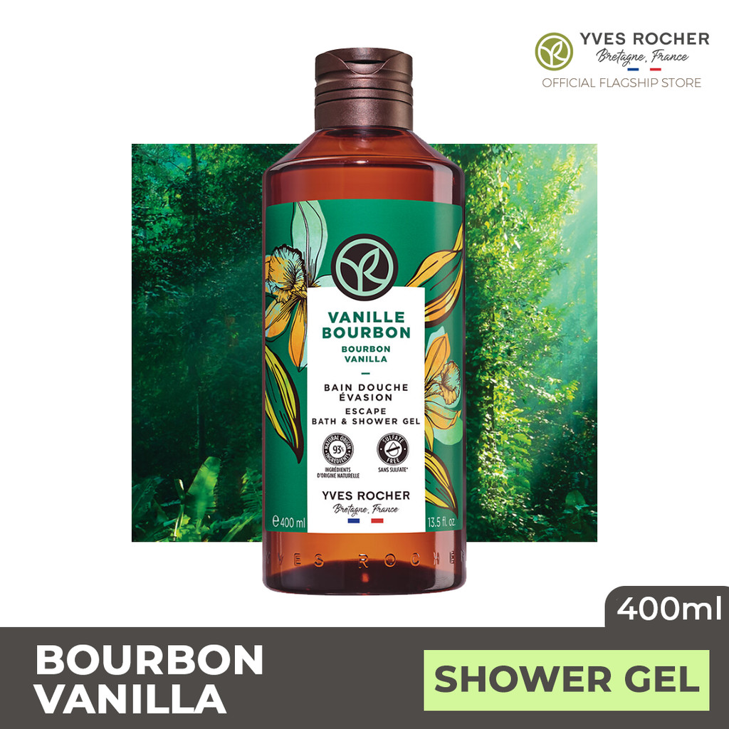 Yves Rocher Bourbon Vanilla Sensual Shower Gel - 400ml Natural, Sulfate ...