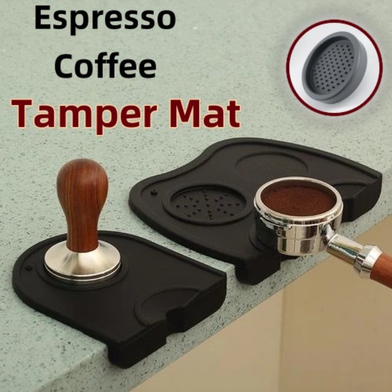 Espresso Coffee Tampering Mat Silicone Powder Filling Pressure Pad Anti ...