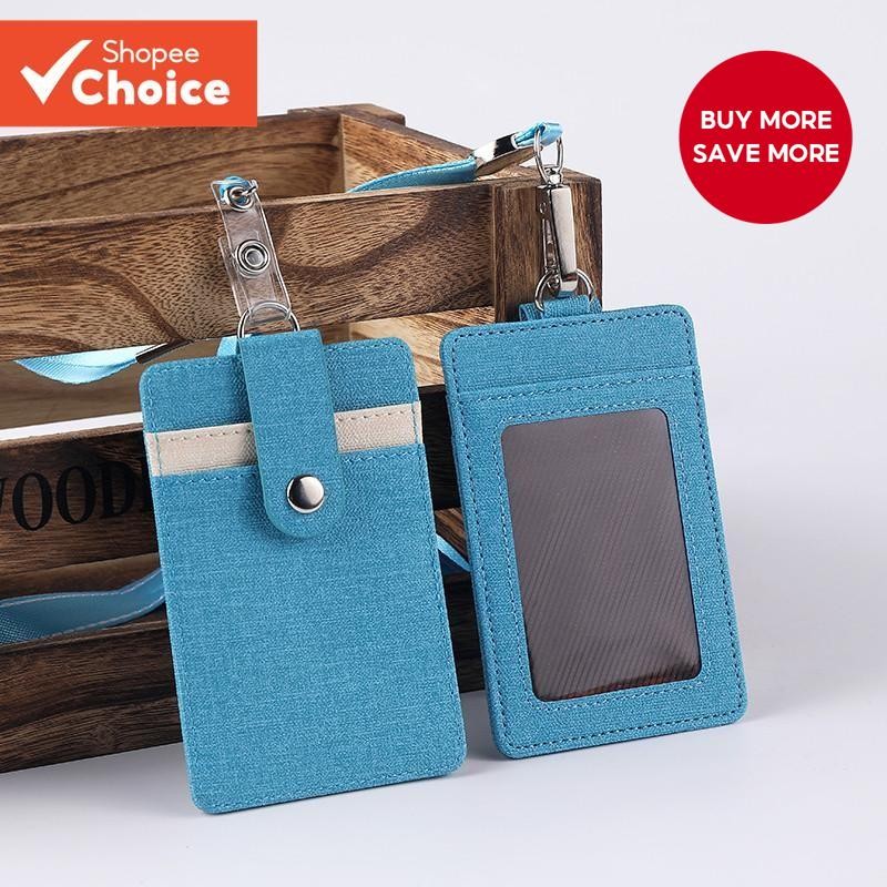 3 Card Stitching ID Card Holder PU Leather Card Holder Business Card ...
