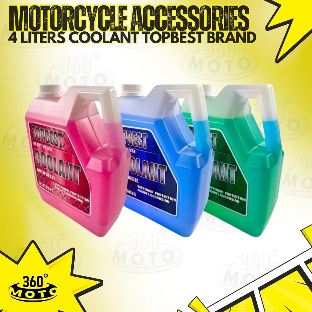 Coolant 4L – Topbest Brand Motorcycle Radiator Fluid for Engine Care ...