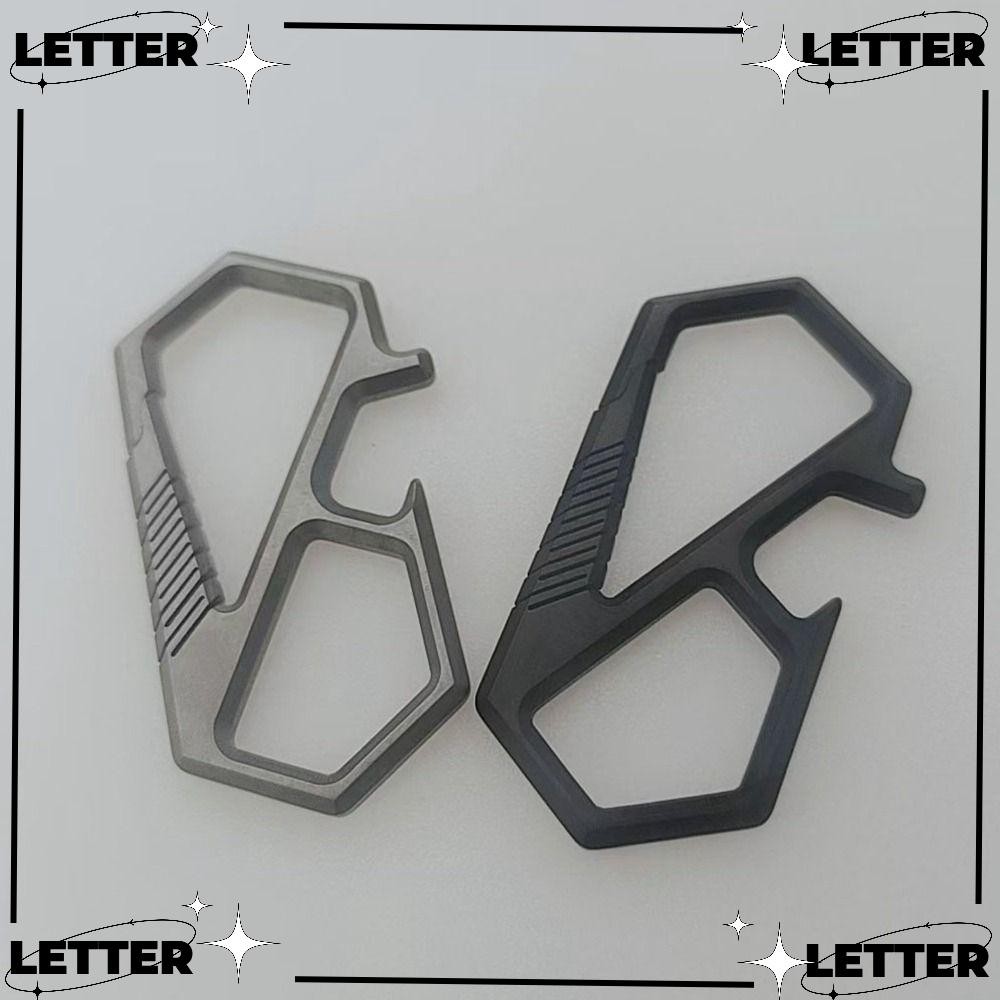 LETTER Real Titanium Alloy Keychains, Multifunctional Portable EDC Key ...