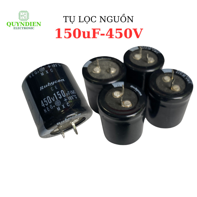 Power Filter Capacitor 150uF 450V – Genuine Rubycon – Size 29x31mm – High Current, Stable Power ...