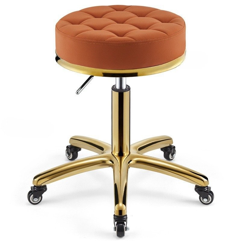 Adjustable Large Work Stool for Hair Salons with Backrest, Rolling ...