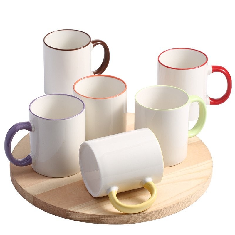 Breakfast Macaron Cup Set for Home Use Creative Fresh Style6Ceramic ...