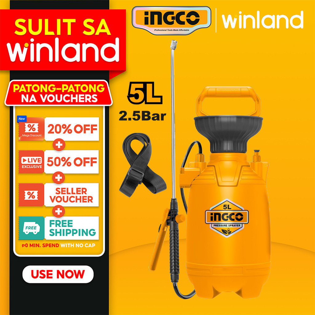 Ingco by Winland 5L/8L Pressure Mist Disinfectant Knapsack Spray ...
