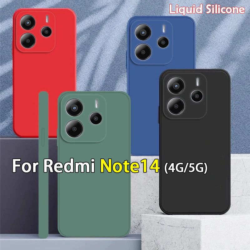 Note14 5G Liquid Silicone Casing For Xiaomi Redmi Note 14 Pro+ Note14 14Pro 14Pro+ 4G 5G Square ...