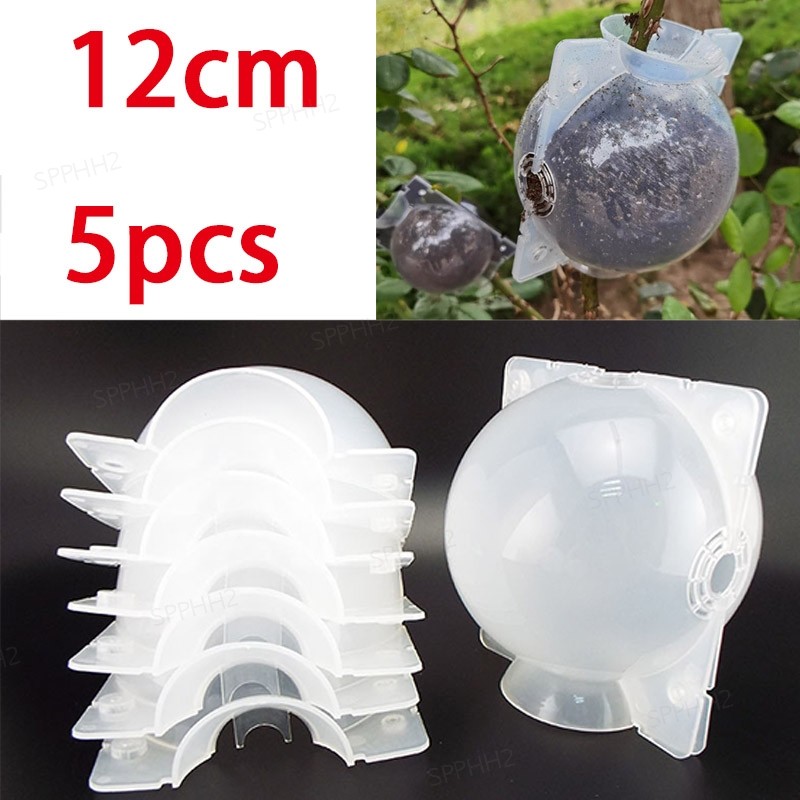 12cm Transparent Fruit Plant Tree Rooting Ball Plastic Case Root Box ...