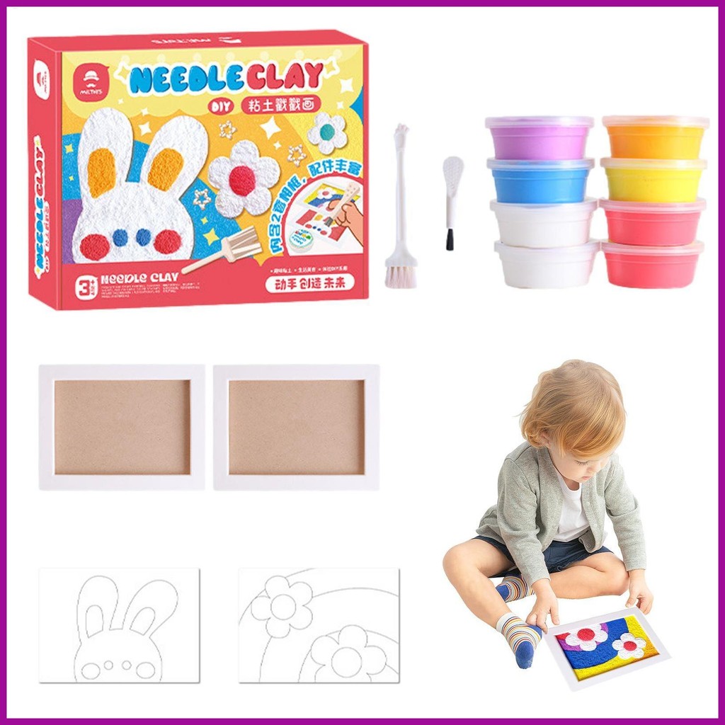 Puncture Painting for Kids DIY Clay Poking Drawing Kit for Creative Art ...
