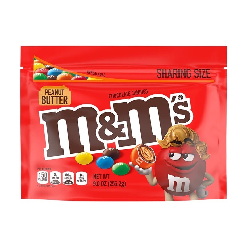 M&m's Peanut Butter Chocolate 255gram Sharing Size from America USA ...