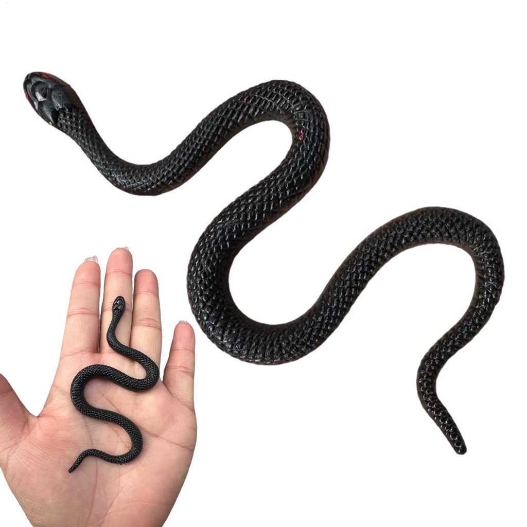 1 Piece Plastic Snakes Prank Toys Mini Simulation Black Rubber snake ...