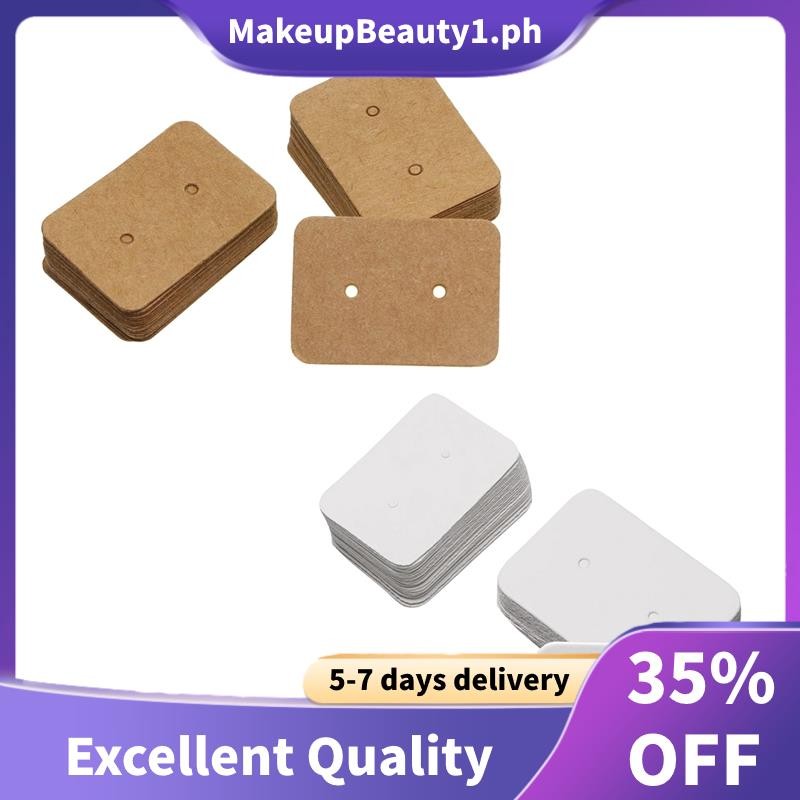 50PCS Small Blank Kraft Paper Ear Studs Earring Display Cards Price ...