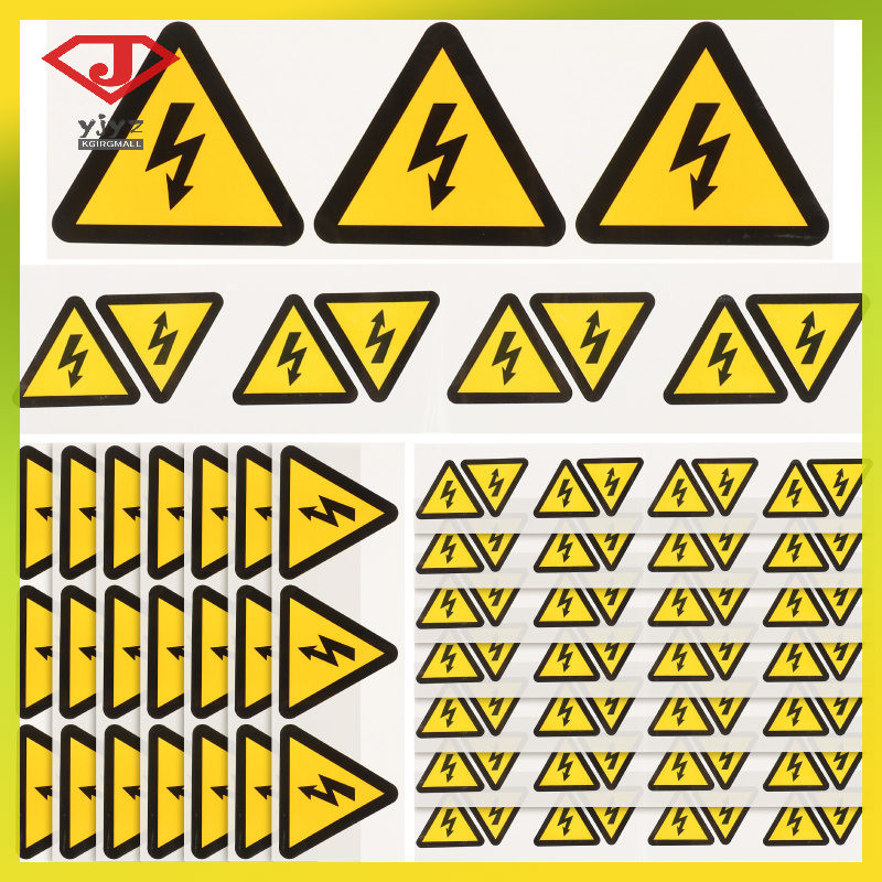Shock Sticker Electrical Label Nail Stickers High Voltage Warning Sign ...