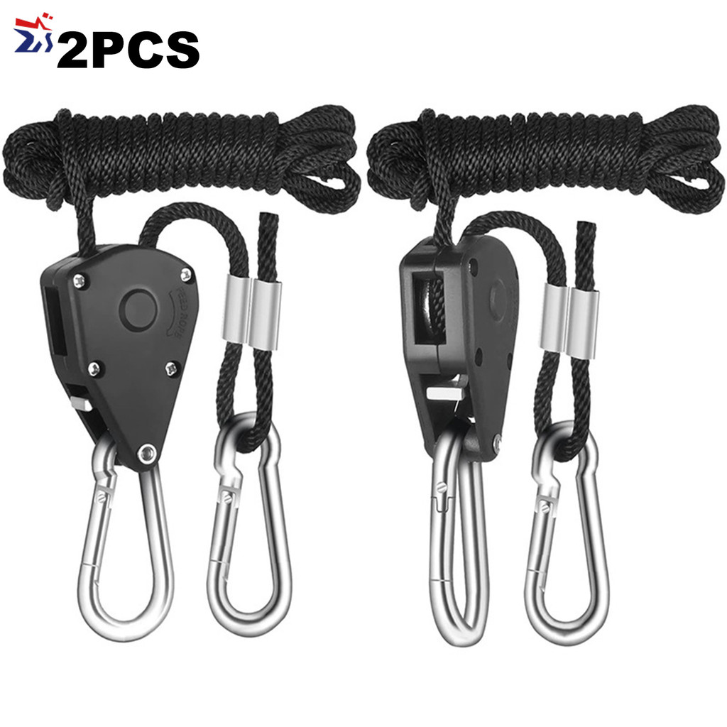 MZ Adjustable 1Pair Pulley Sling Lifting Rope Ratchet Hook Max Load ...