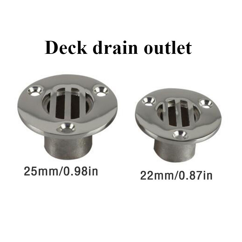 22mm/25mm Boat Floor Deck Drain Marine Grade Compact for Ship Yacht ...