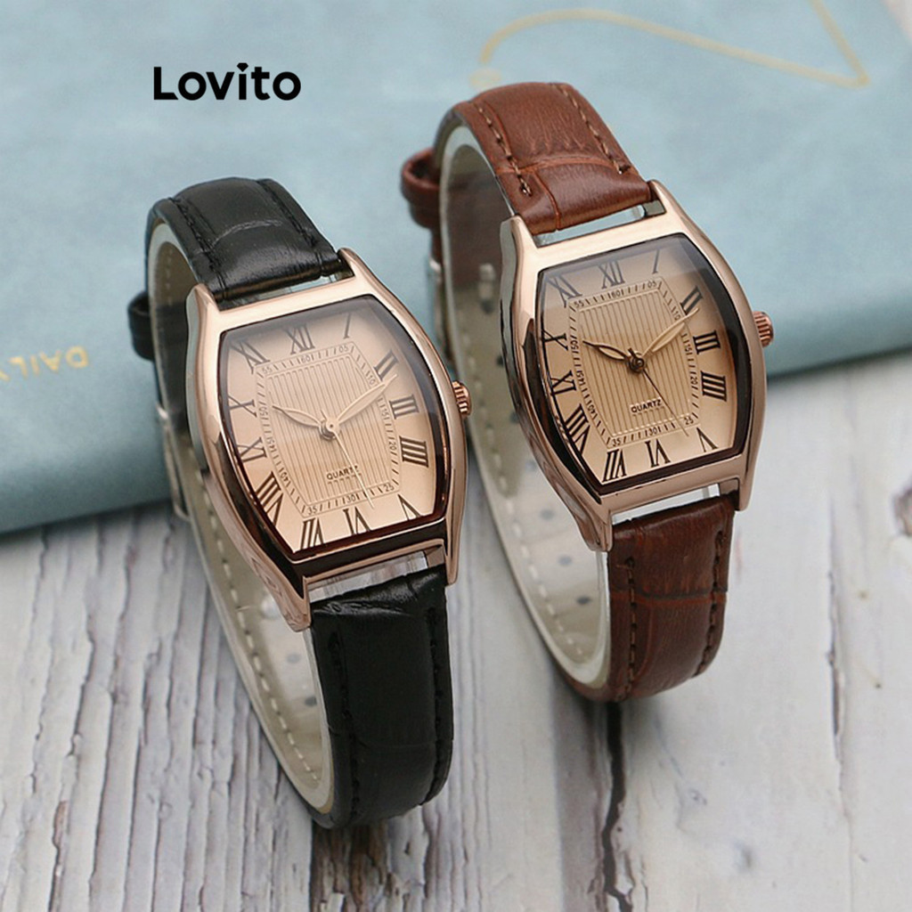 Lovito Women Casual Plain Basic Quartz Watch L66AD056 | Shopee Philippines