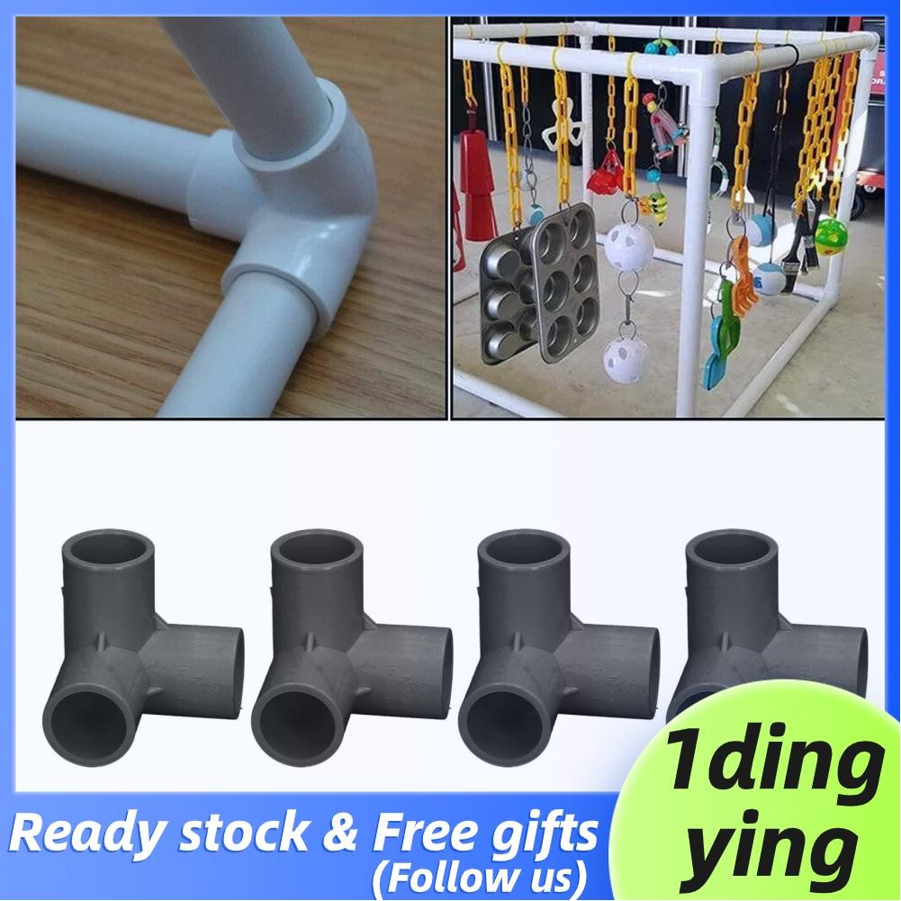 1dingying.ph Hilitand 10PCS 3 Way Corner Fittings PVC Pipe Elbow Joint ...