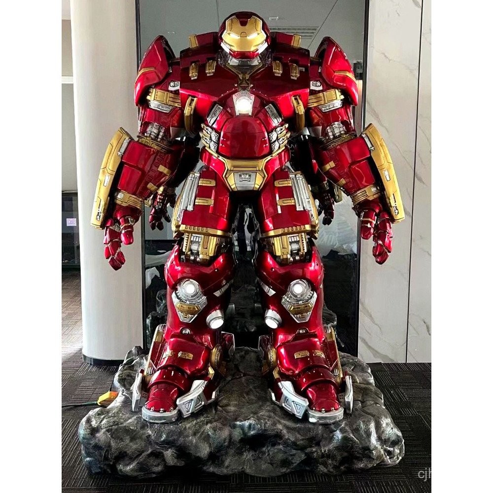 Marvel Avengers Large Glowing Iron Man Hulkbuster Statue Outdoor Mall ...